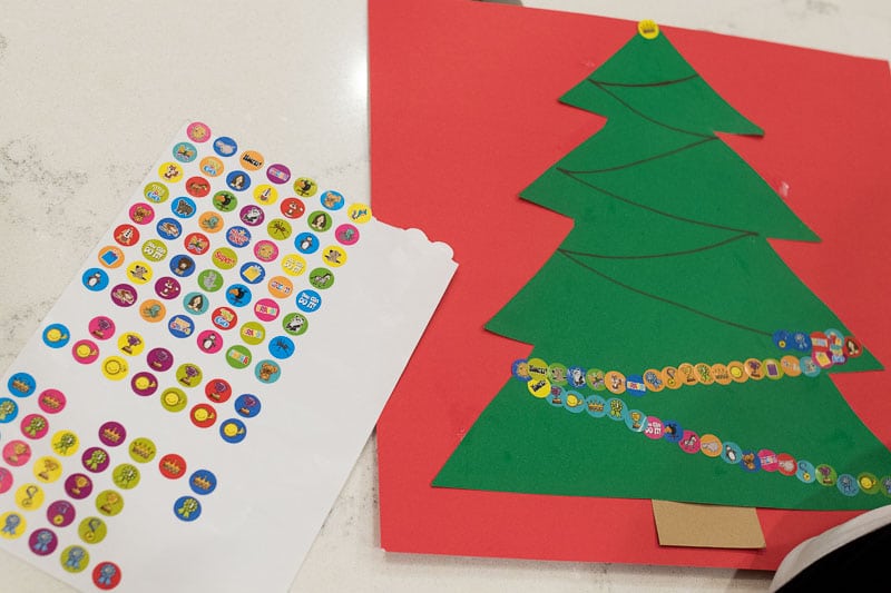 Sticker Christmas Tree Craft for Kids - Hands On As We Grow®