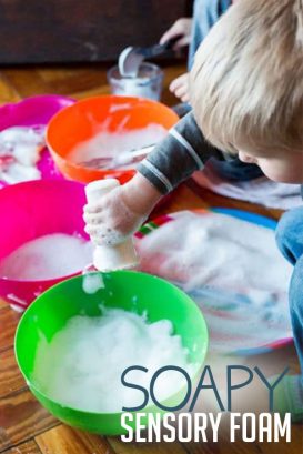 Super Simple Soapy Sensory Foam Activity for Kids | HOAWG