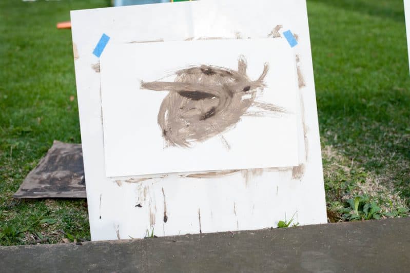 Look What Happens When Happy Kids Paint with Mud - Hands On As We Grow®