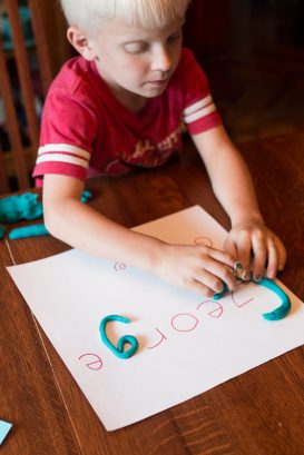 Strengthening Hands with Play Dough Names - Hands On As We Grow®