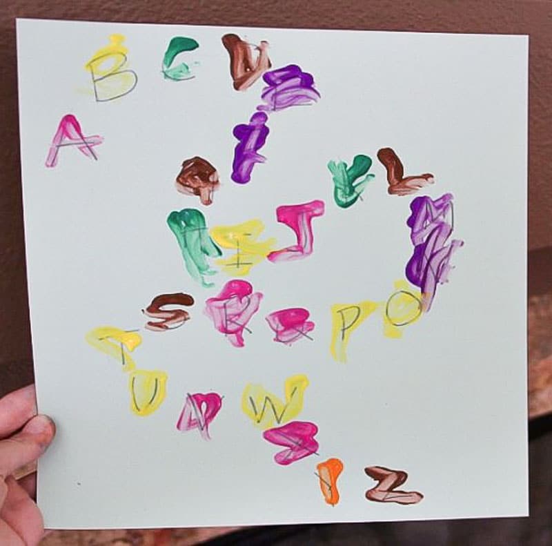 Simple Letter Tracing Art Project as Writing Practice - HOAWG®️