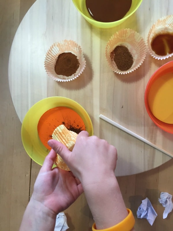 Super Easy Crumpled Paper Fall Tree Art with Spices | HOAWG