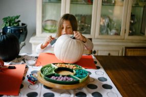 How To Decorate A Pumpkin With Dyed Pumpkin Seeds