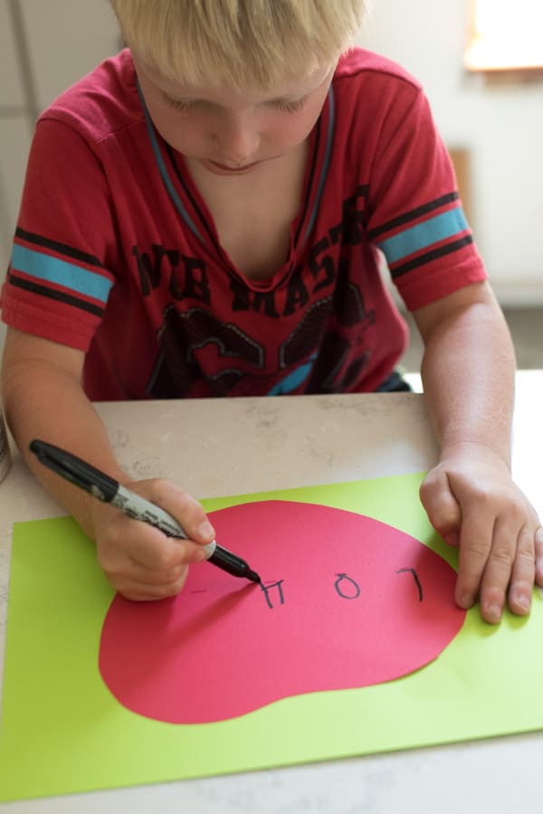 Cute Apple Name Puzzle Works on Cutting Skills