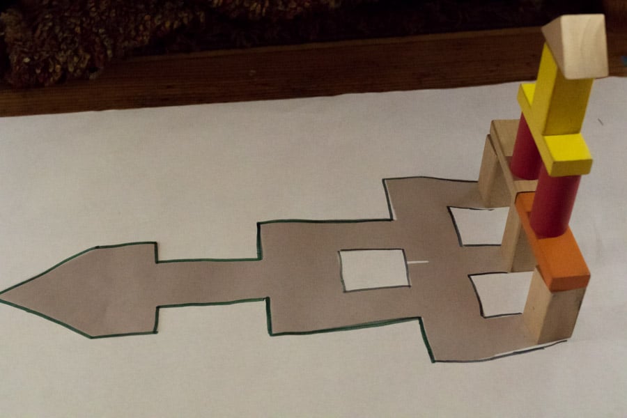 Shadow Match Activity with Building Blocks - Hands On As We Grow®