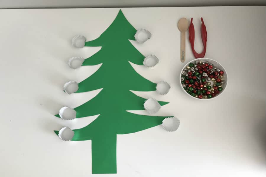Christmas Tree Transfer Activity for Toddlers - Hands On As We Grow®
