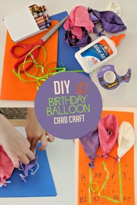 Simple DIY 3D Balloon Birthday Card Craft for Kids - Hands On As We Grow®