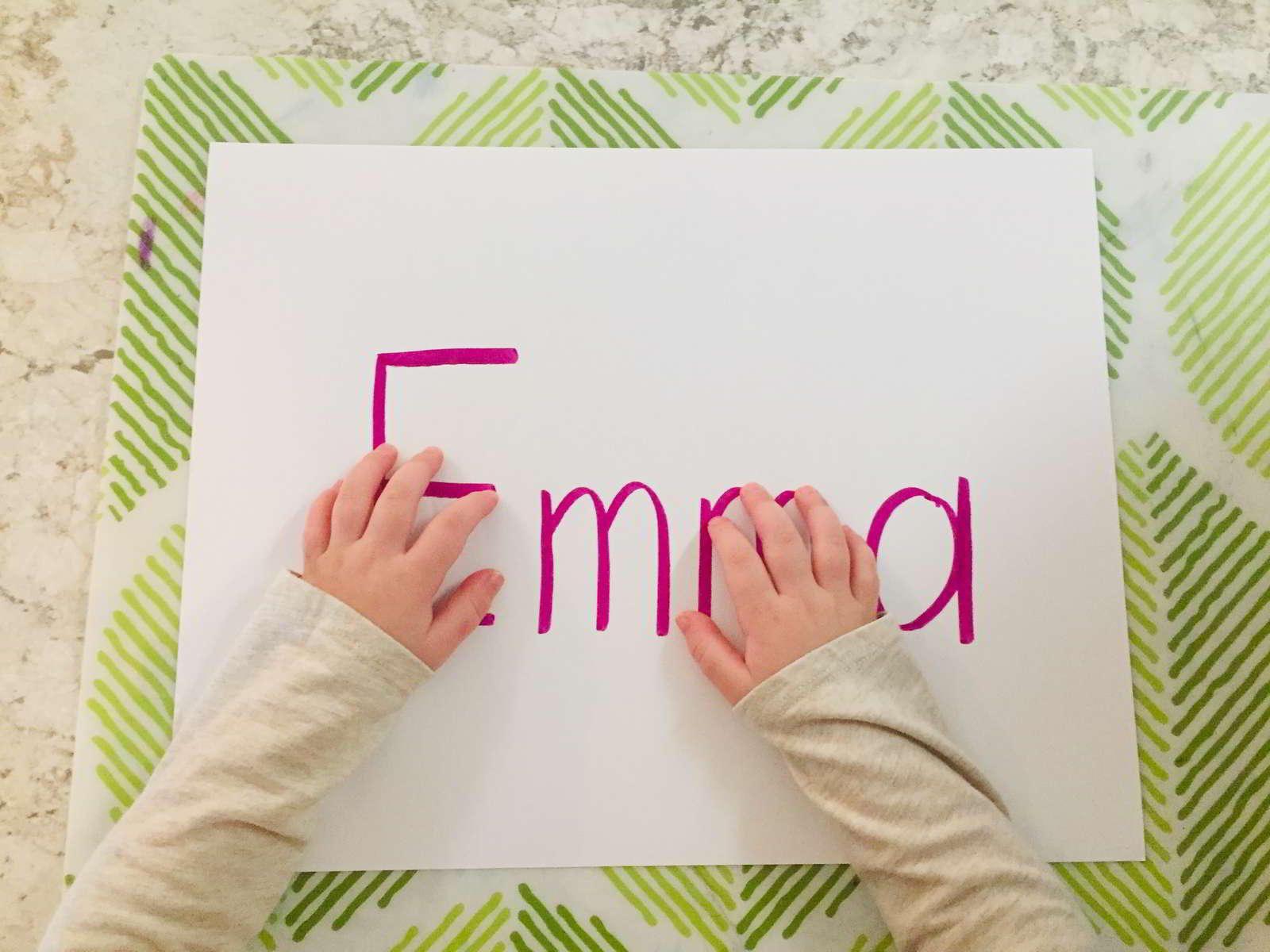 Learn To Write Your Name With Spaghetti Letters - Preschooler Activity