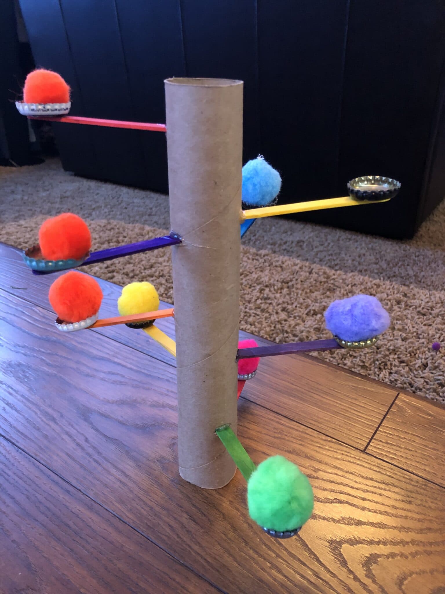 Pom Pom Balance Tree an Easy Fine Motor Activity - HOAWG