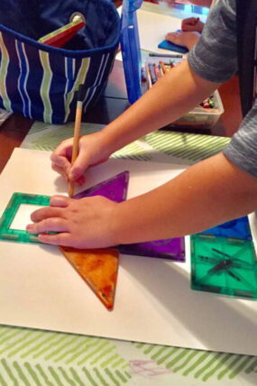 Easy Robot Art Project with Magnet Tiles - Hands On As We Grow®