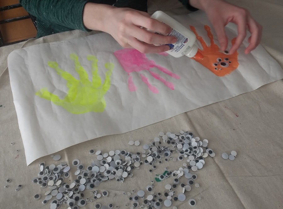 Handprint Monsters Creative Spooky Toddler Art for Halloween