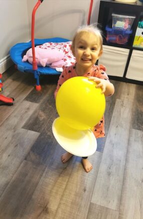 Balloon Tennis Activity that is Simple Fun for Toddlers - HOAWG