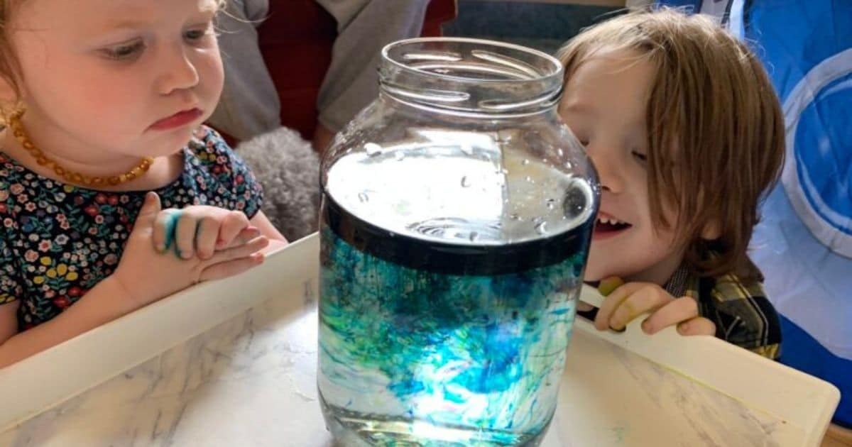 Shooting Stars Galaxy in a Jar Simple Space Experiment for Kids
