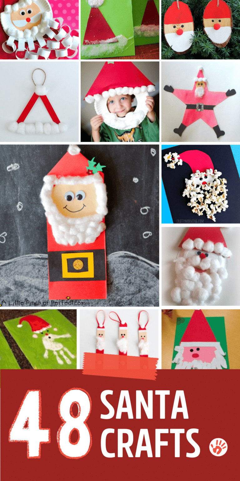 48 Santa Crafts for Kids to Make! Oh-So-Simple!