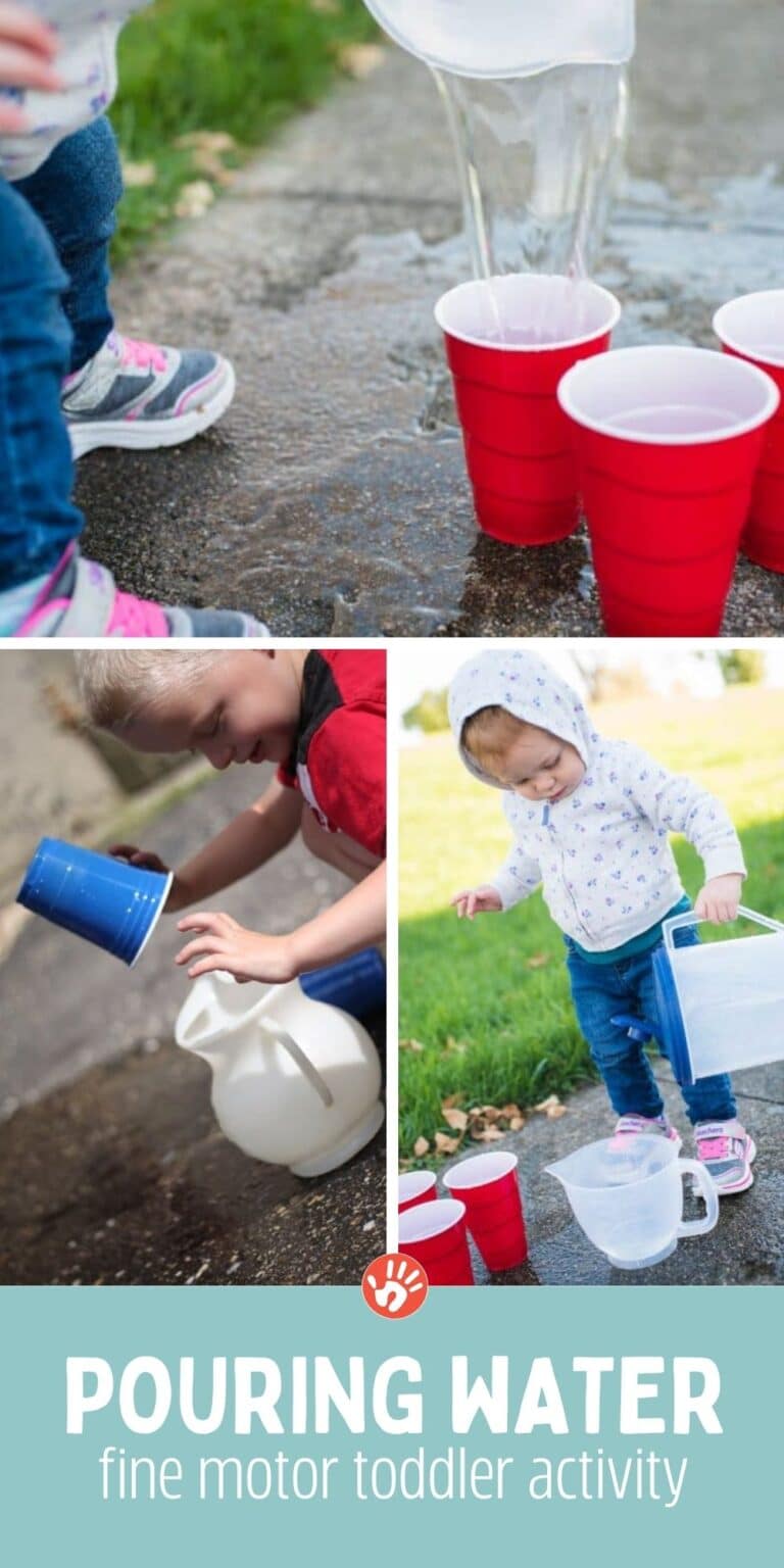 Water Pouring Activity for Toddlers to Improve Hand-Eye Coordination