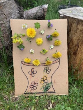 Wild Flower Bouquet Activity for Toddlers with a Fine Motor Twist