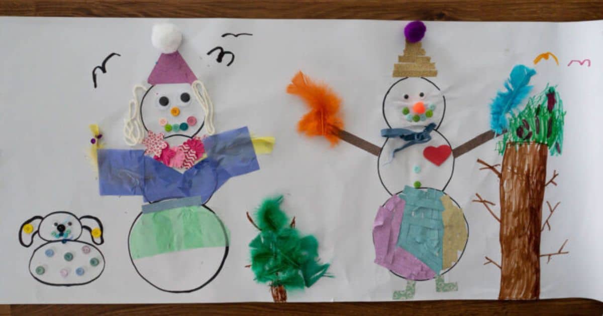Happy Snowman Project to Trace & Decorate that is Fun for Many Ages!