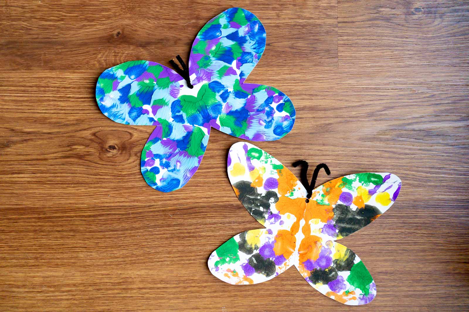 Paint Blot Symmetrical Butterfly Paintings as Beautiful Art Creations