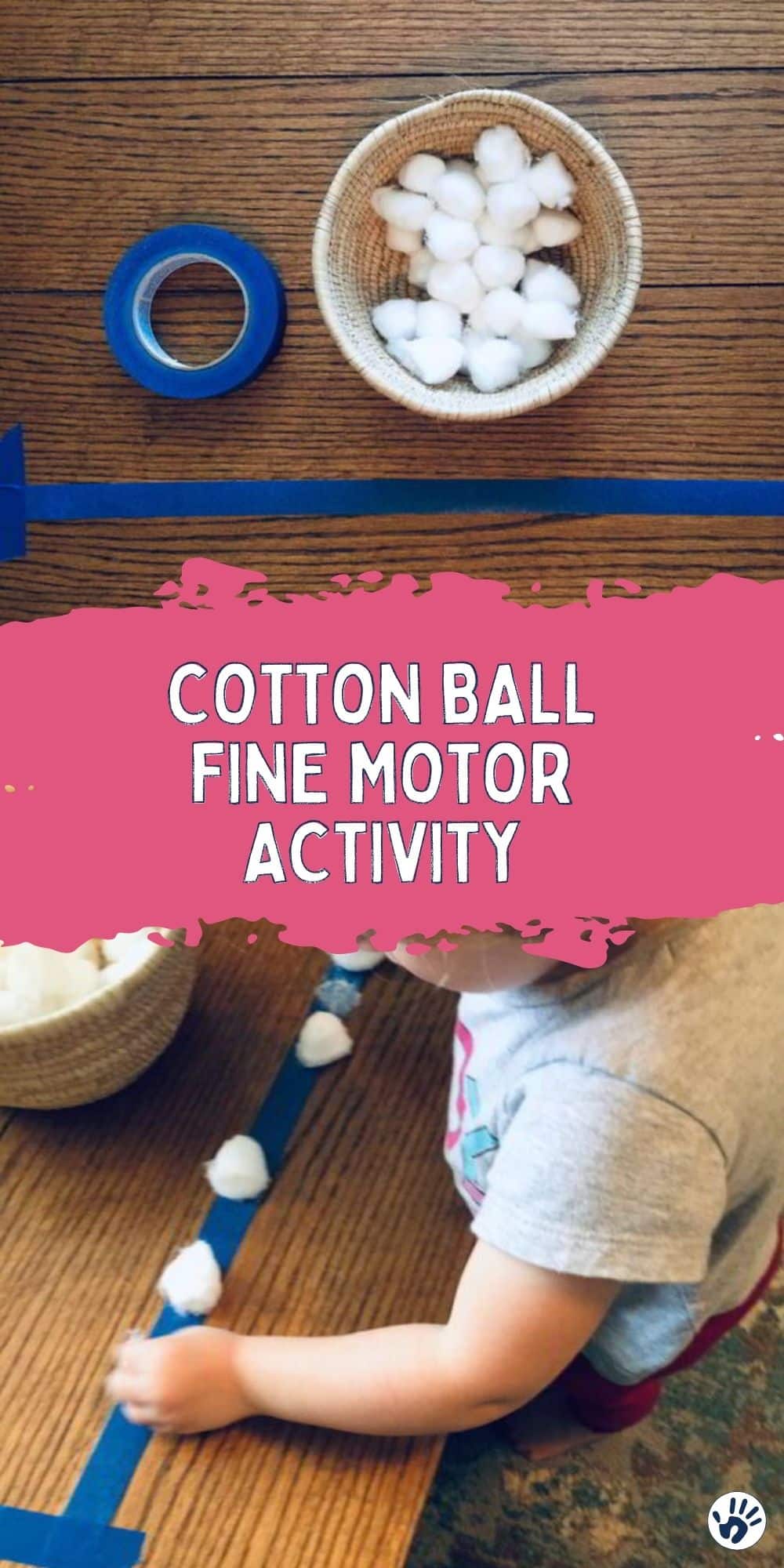 Quick Cotton Ball Toddler Fine Motor Activity - Hands On As We Grow®