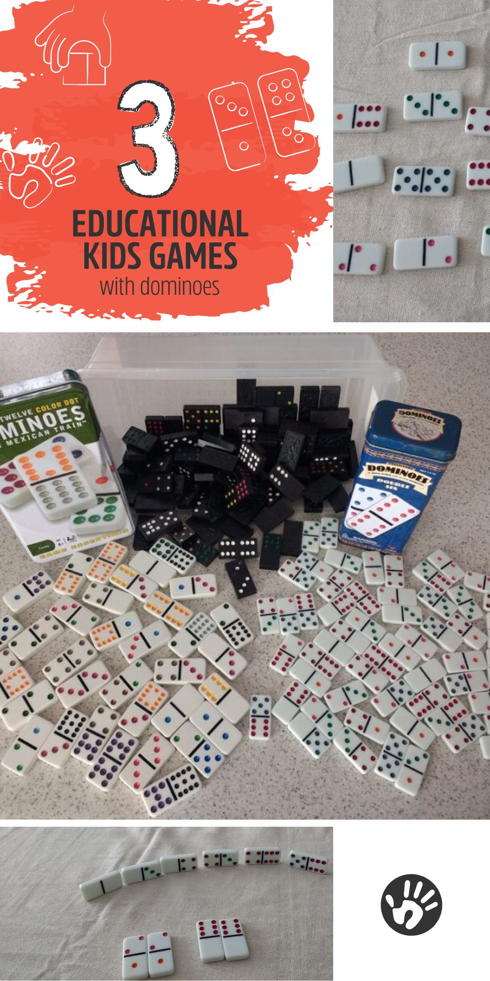 3 Fun Educational Kids Games with Dominoes - Hands On As We Grow®