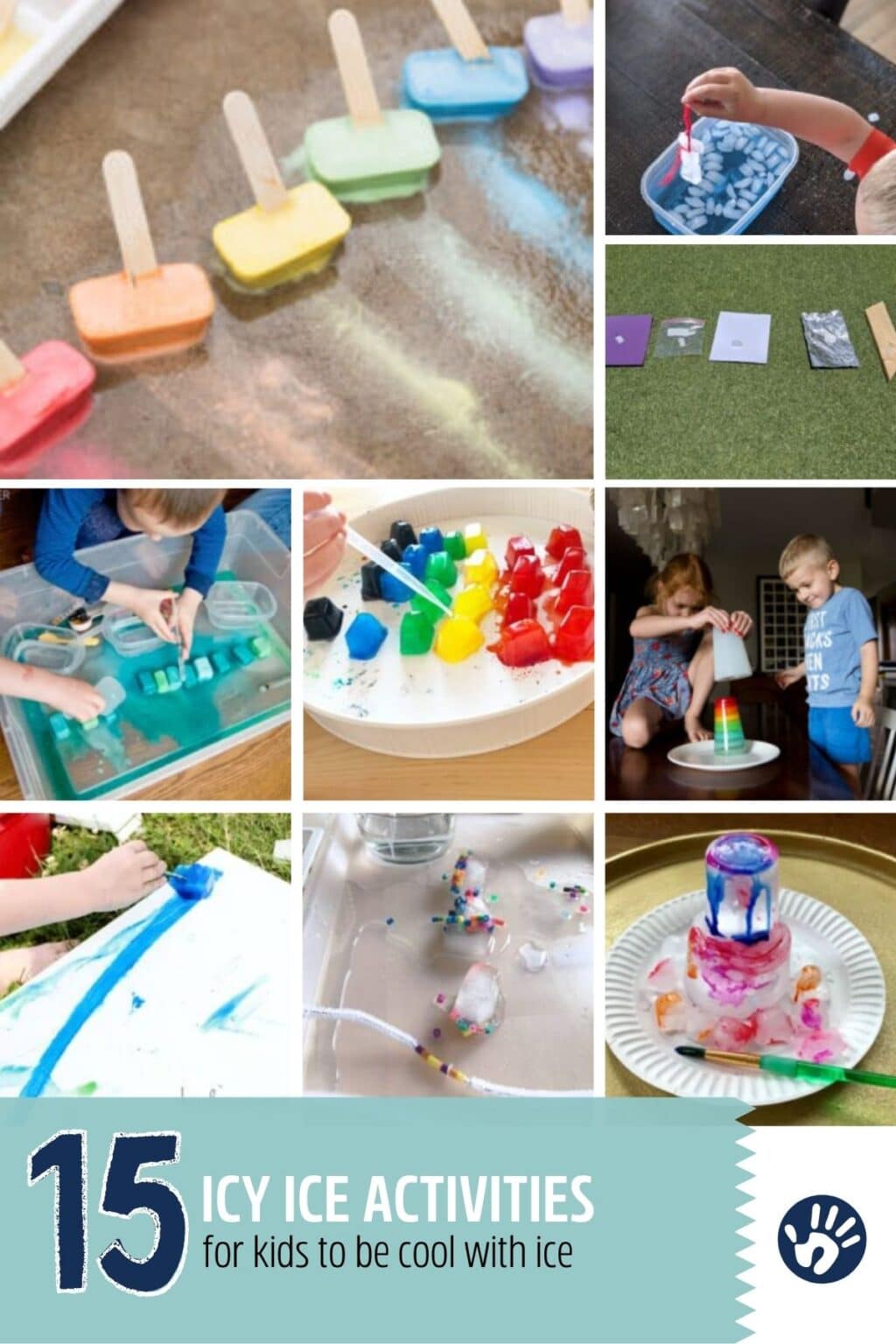 Ice Melt Sensory Science Experiment from little bins for little hands