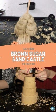 Easy Edible Sand Castle with Brown Sugar for Indoor Beach Fun
