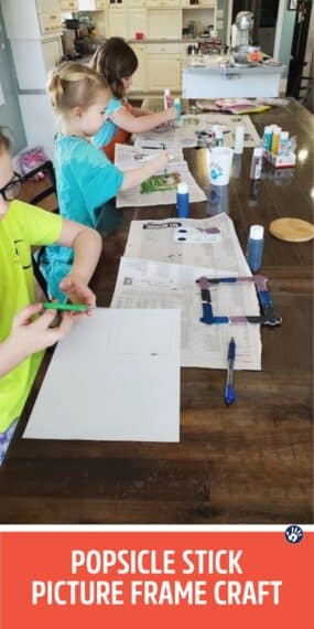 Kids' DIY Popsicle Stick Frame Craft for Artwork & Photos