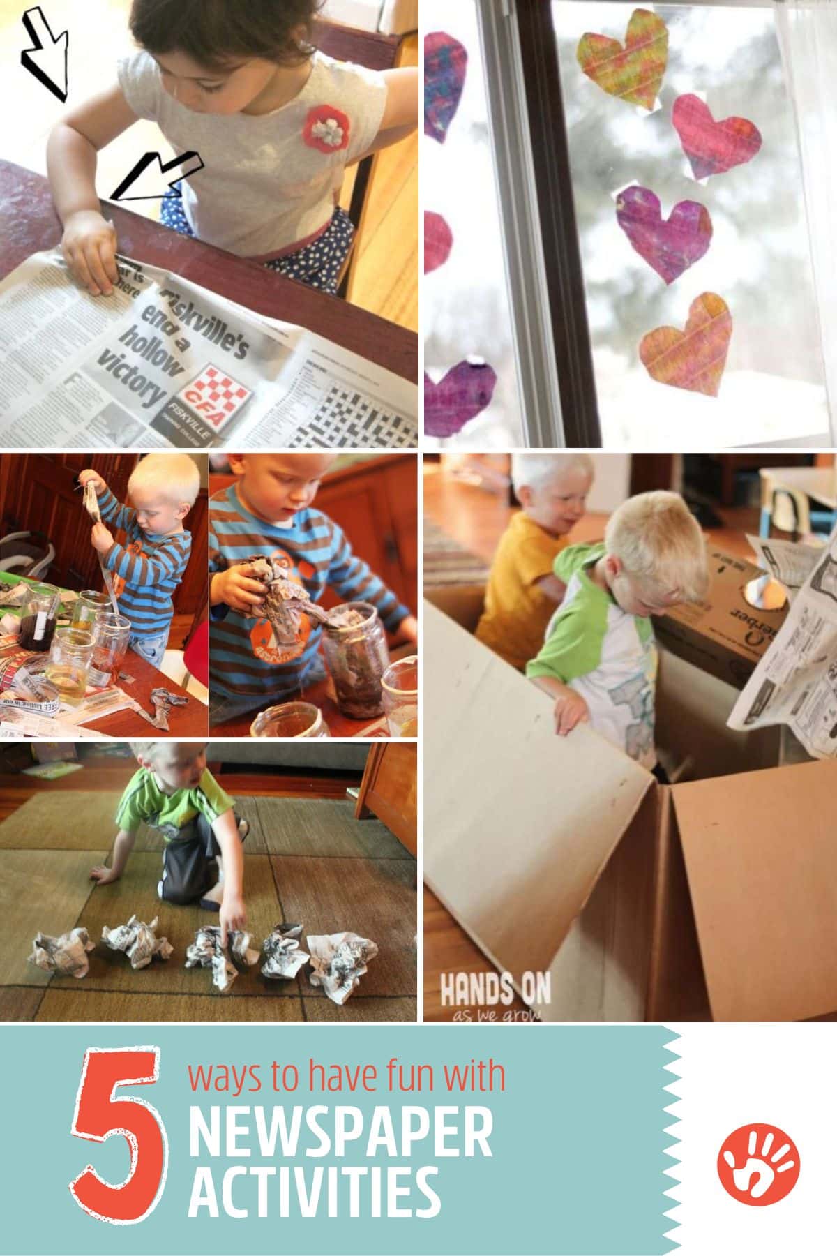 5 Ways to Have Fun with Newspaper Activities - Hands On As We Grow®