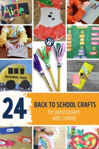 24 Back to School Crafts for Preschoolers + Scissor Skills