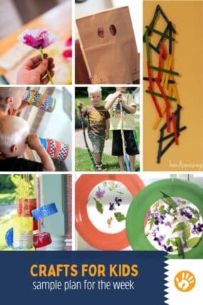 A Sample Weekly Plan of Crafts for Kids - Hands On As We Grow®