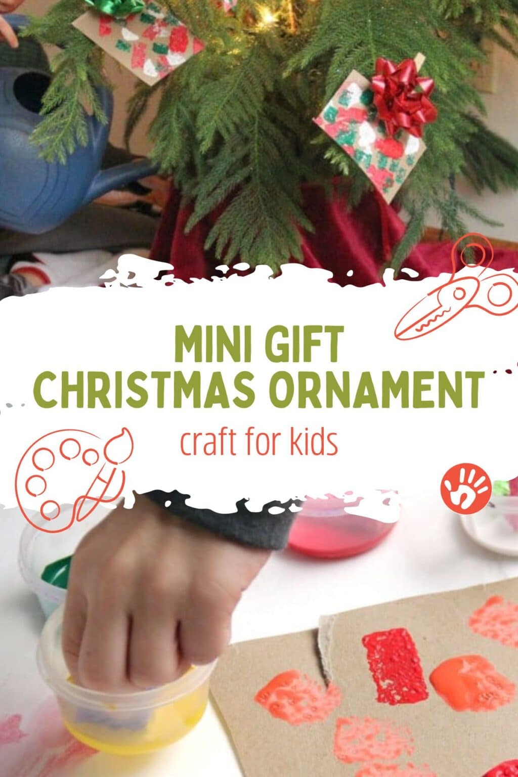 Easy Mini Gift Christmas Ornament Craft for Kids to Make