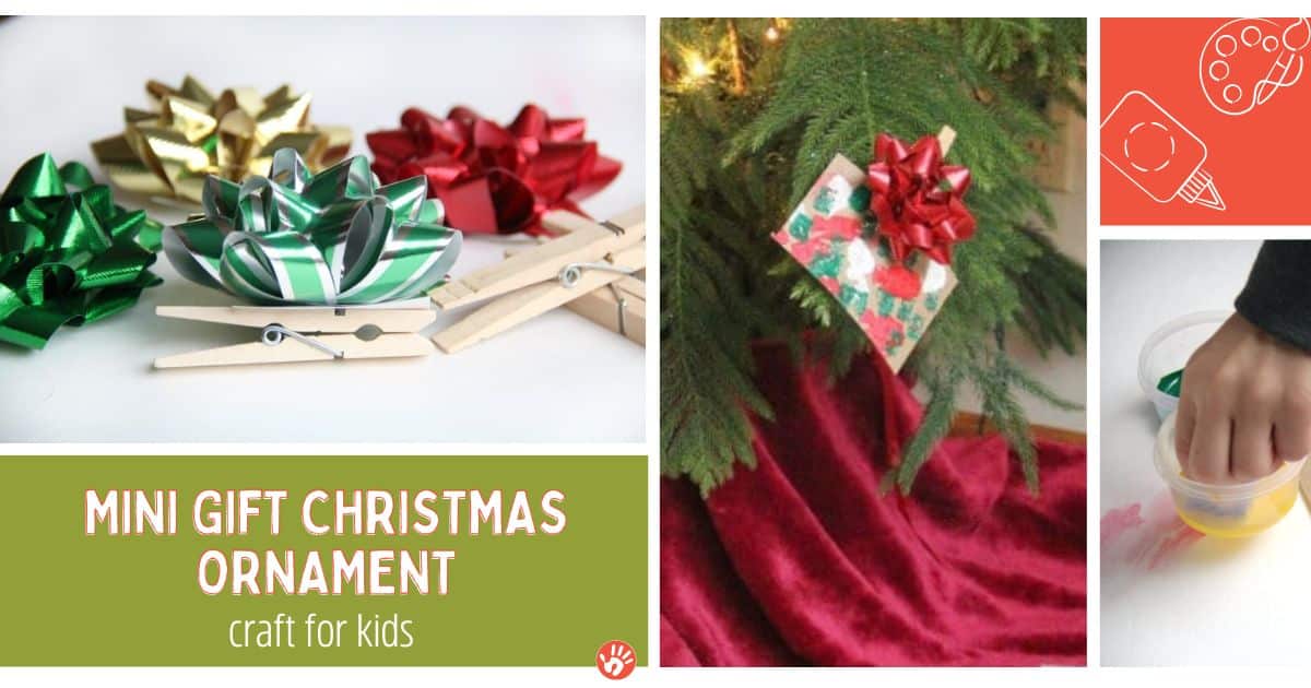 Easy Mini Gift Christmas Ornament Craft for Kids to Make