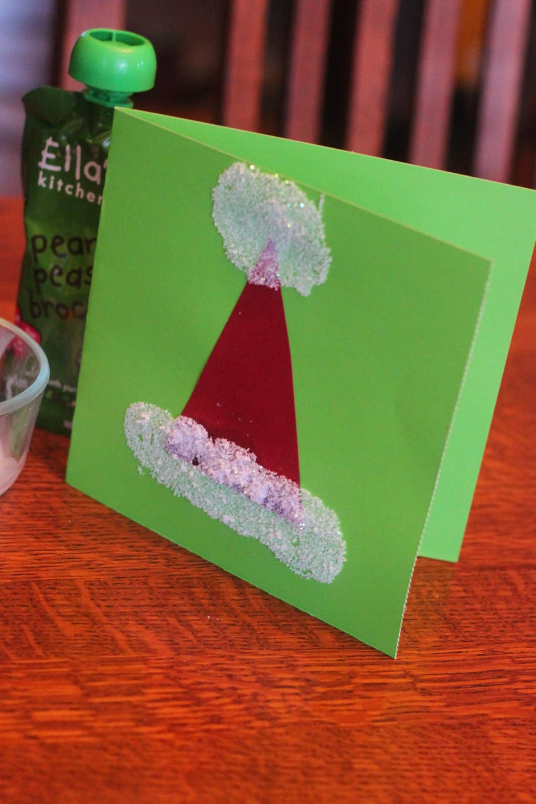 Homemade Santa Hat Christmas Card - Hands On As We Grow®