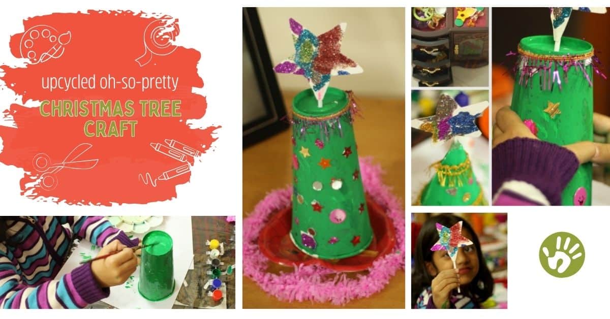 Upcycled Oh-So-Pretty Christmas Tree Craft - Hands On As We Grow®