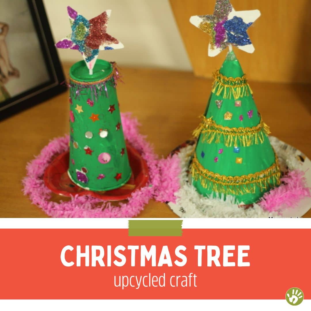 Upcycled Oh-So-Pretty Christmas Tree Craft - Hands On As We Grow®