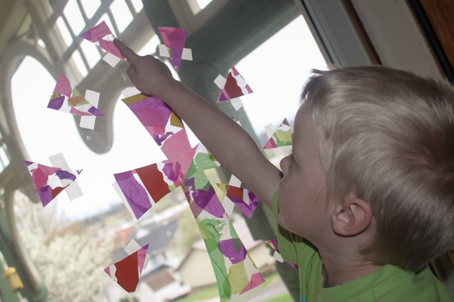 Tissue Paper Cross Easter Craft for Kids to Make - HOAWG