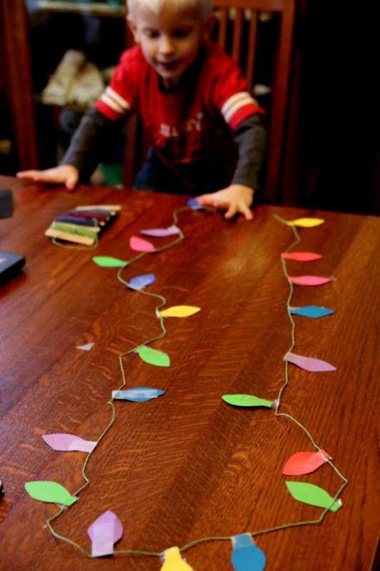Christmas Light Scavenger Hunt in the House