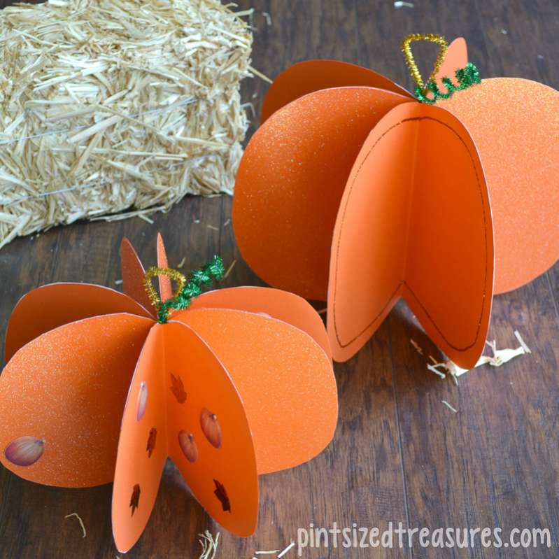 36 Cute & Easy Pumpkin Crafts for Kids to Make! - HOAWG